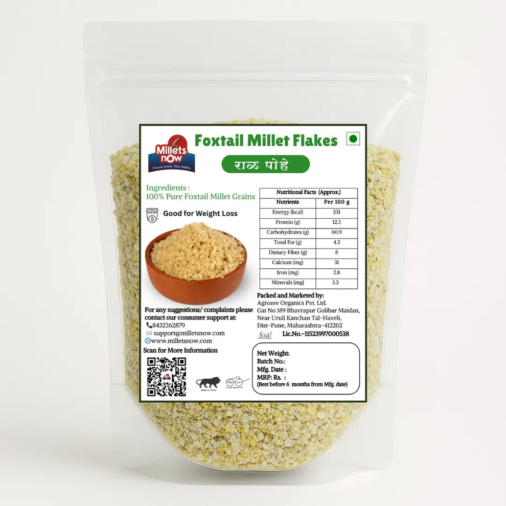 Foxtail Millet Flakes l Rala Poha l 200g - Millets Now