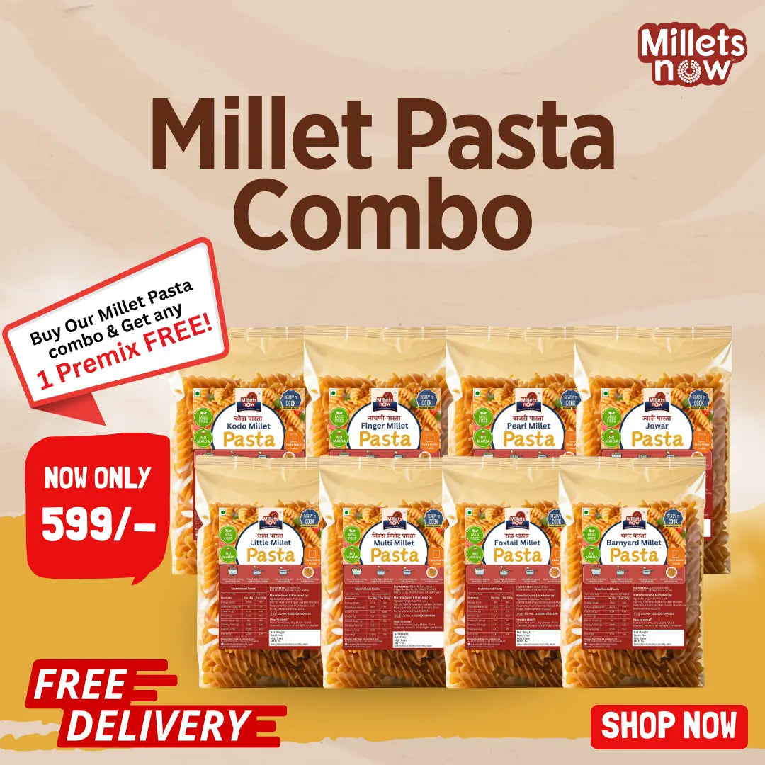 Millet Pasta Combo | Pack of 8 - Millets Now