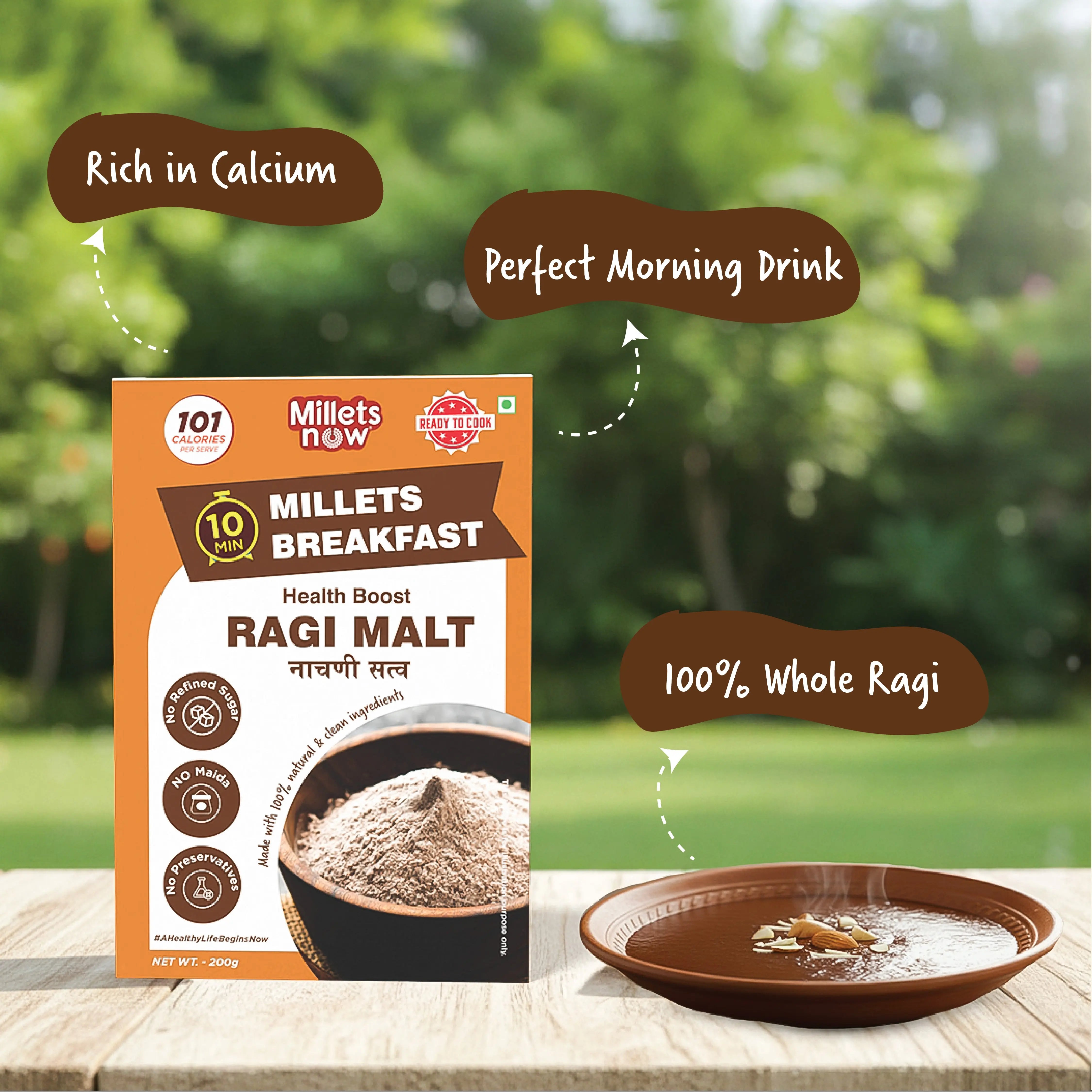 Ragi Malt | Ragi Chocolate Energy Drink-100g - Millets Now