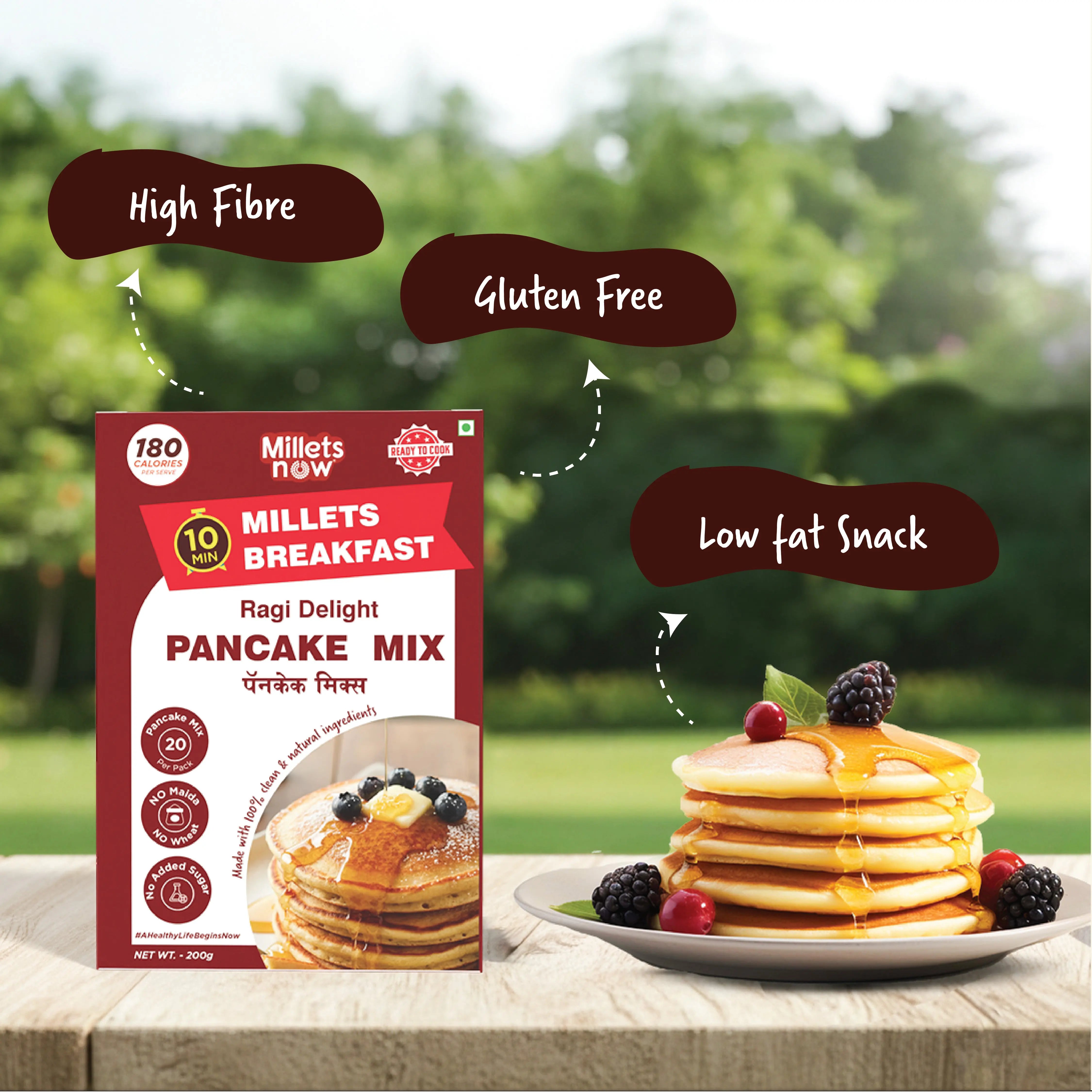 Millet Pancake Mix | Instant Breakfast Premix - Millets Now